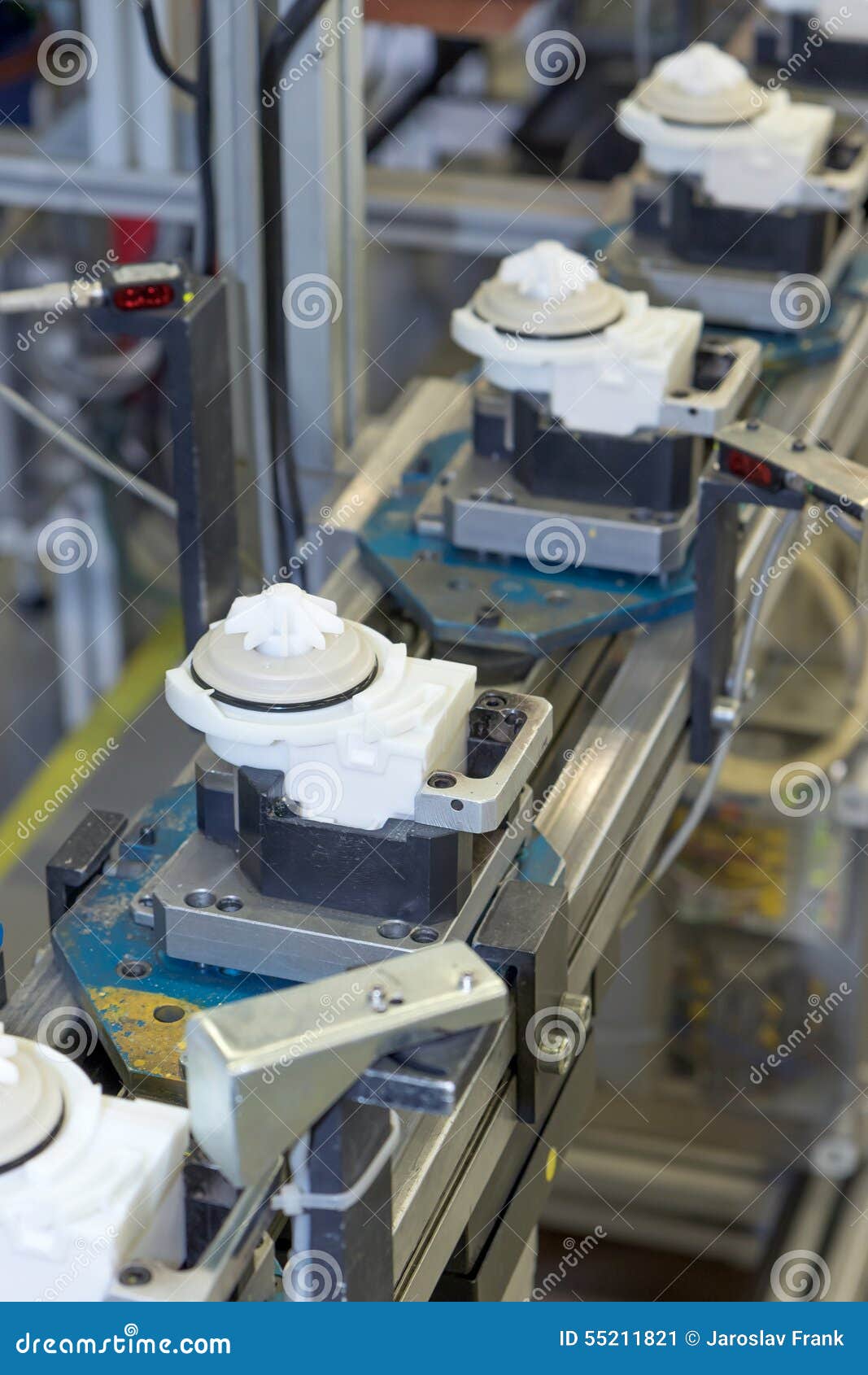 Assembly Line for the Production of Plastic Components Stock Image ...