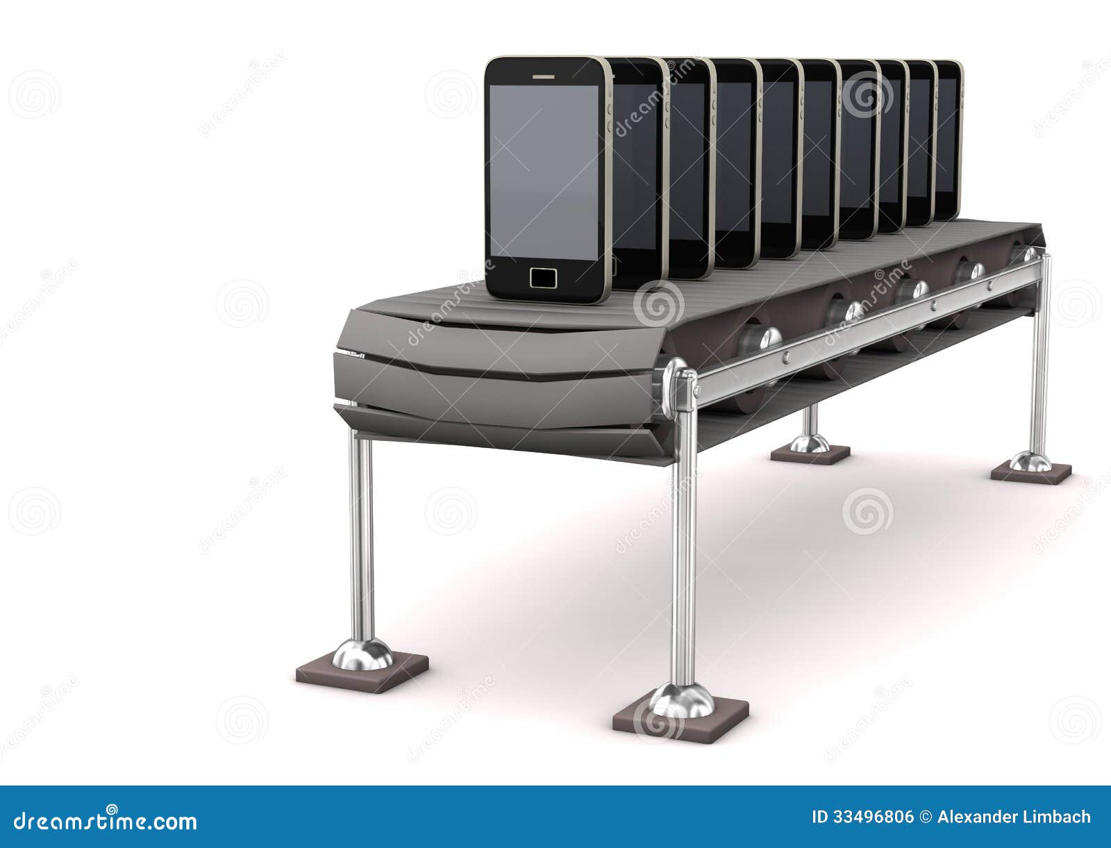 Assembly Line Smartphone stock illustration. Illustration of screen ...