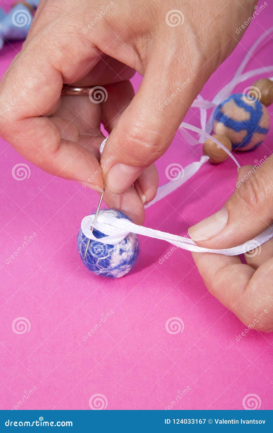 Assembly of the Master Beads of Felted Wool Stock Image - Image of ...