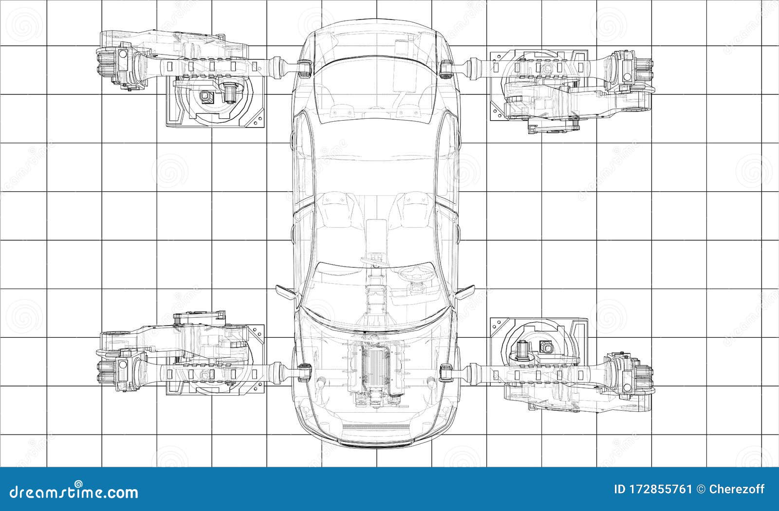 Assembly of Motor Vehicle. Vector Stock Vector - Illustration of ...