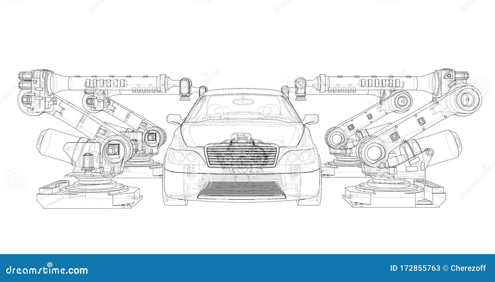 Assembly of Motor Vehicle. Vector Stock Vector - Illustration of ...