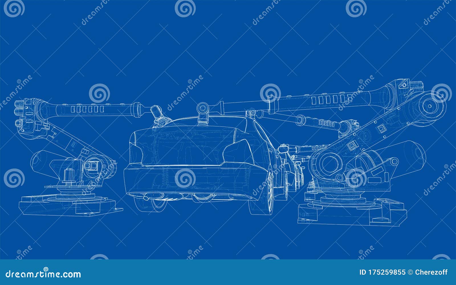 Assembly of Motor Vehicle. Vector Stock Vector - Illustration of ...