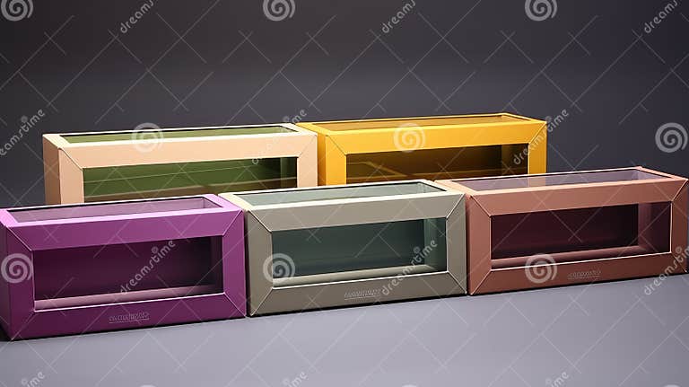 Assembly Paper Window Box Package Template Stock Illustration ...