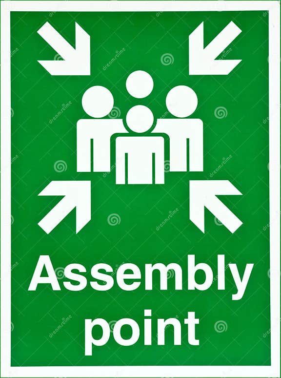 Assembly point stock photo. Image of graphics, sign, pointing - 20890308