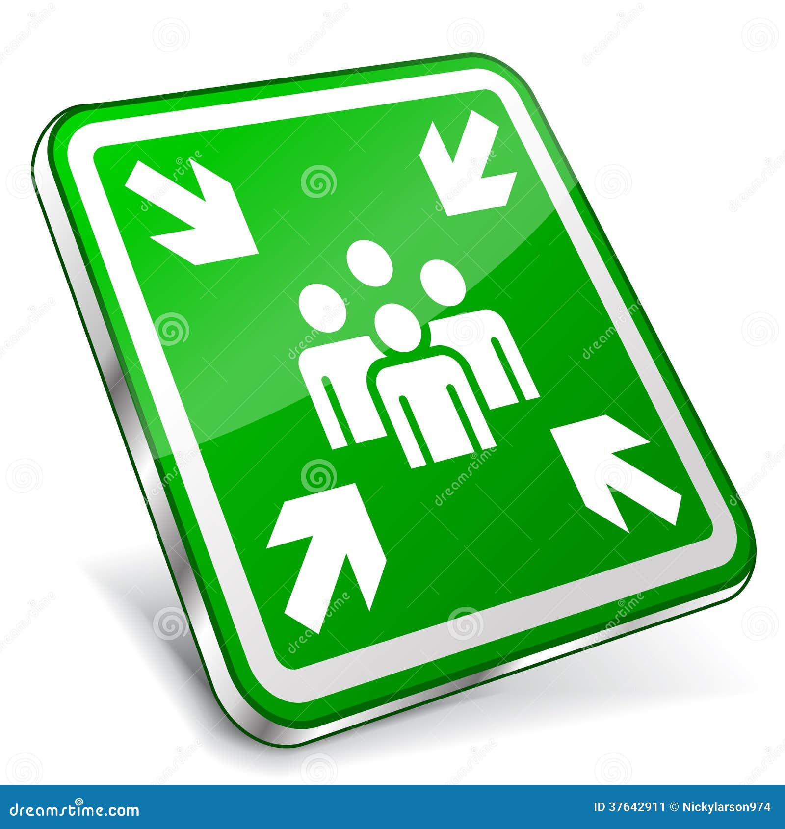 Assembly point 3d stock vector. Illustration of evacuation - 37642911