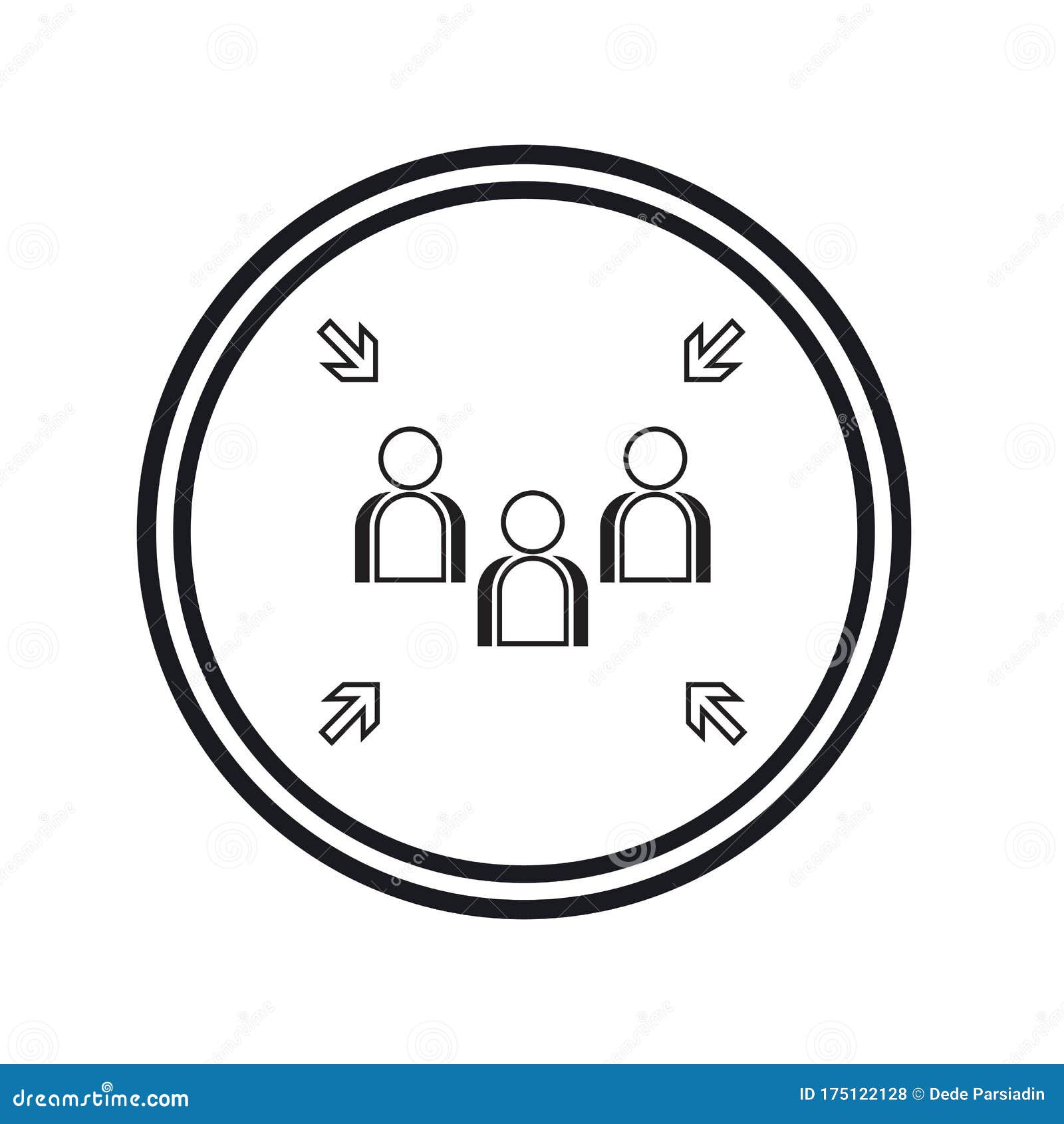 Assembly Point stock vector. Illustration of safe, icon - 175122128