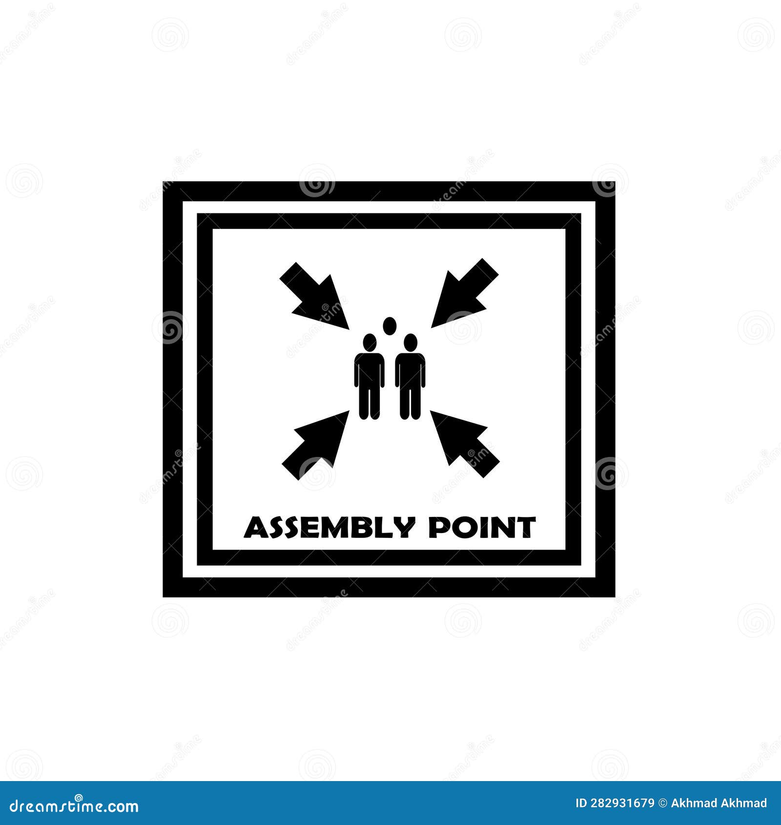 Assembly Point Icon stock vector. Illustration of logo - 282931679