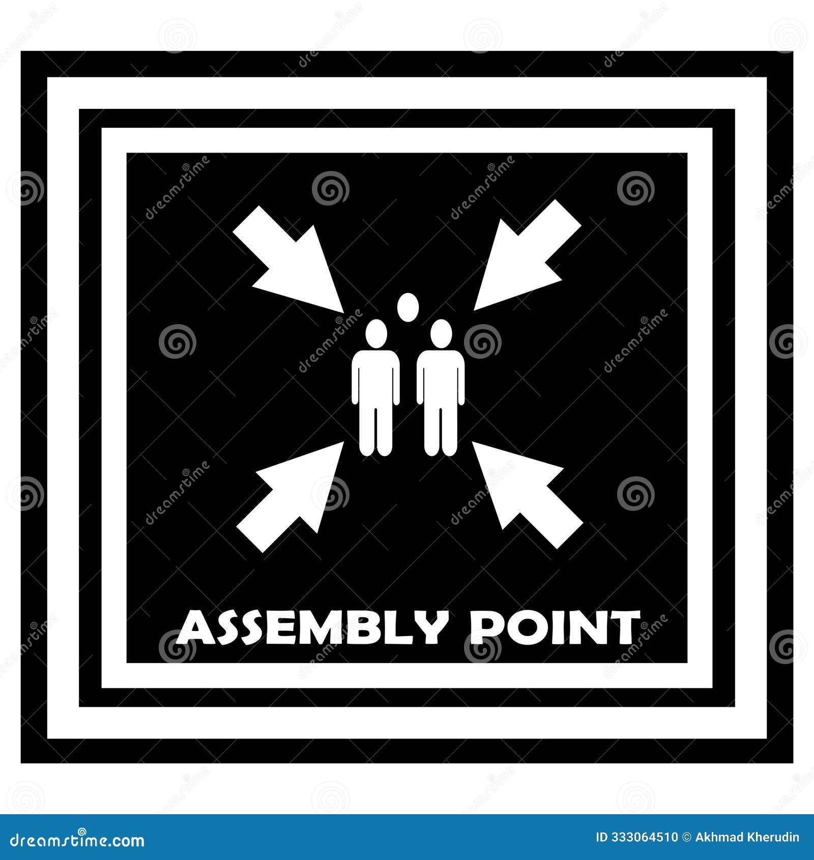 Assembly Point Icon stock illustration. Illustration of exigency ...