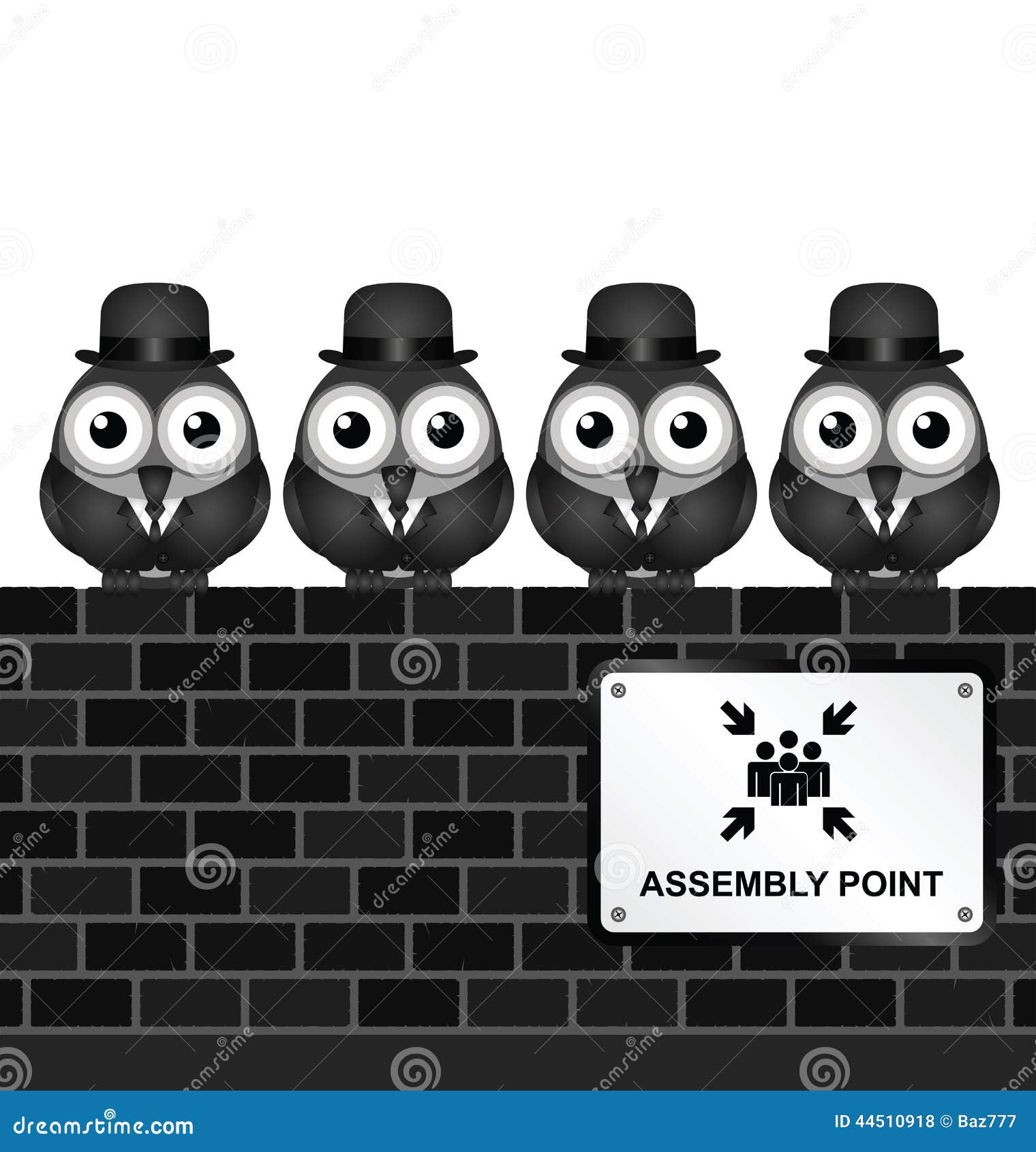Assembly Point stock vector. Illustration of signage - 44510918