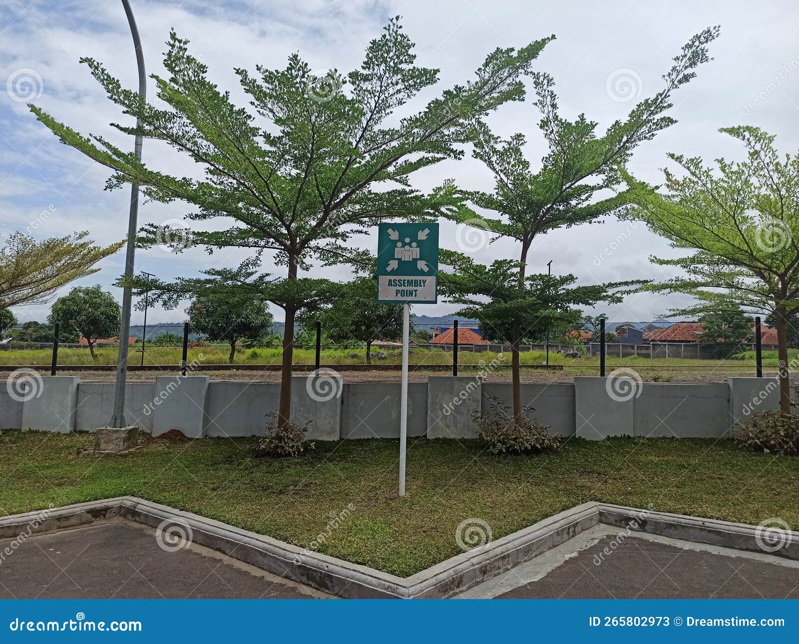 Assembly Point Outdoors Area Emergency Response Stock Image - Image of ...