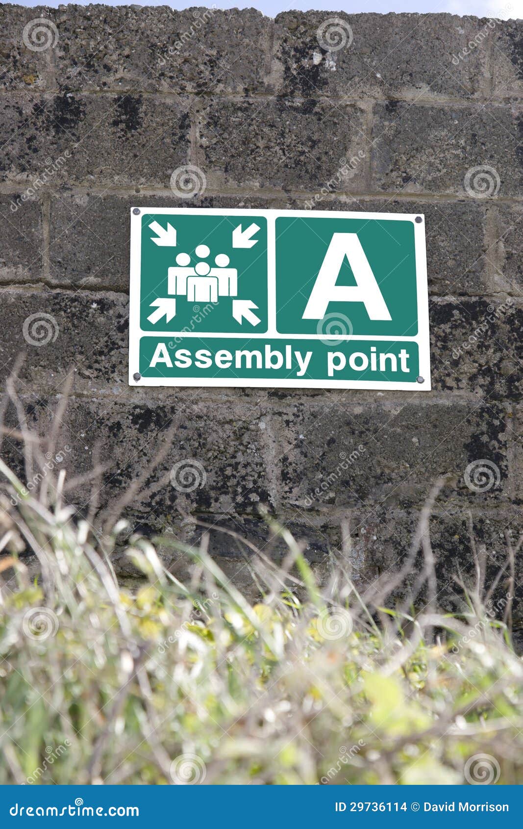 An assembly point sign stock photo. Image of symbol, assembly - 29736114