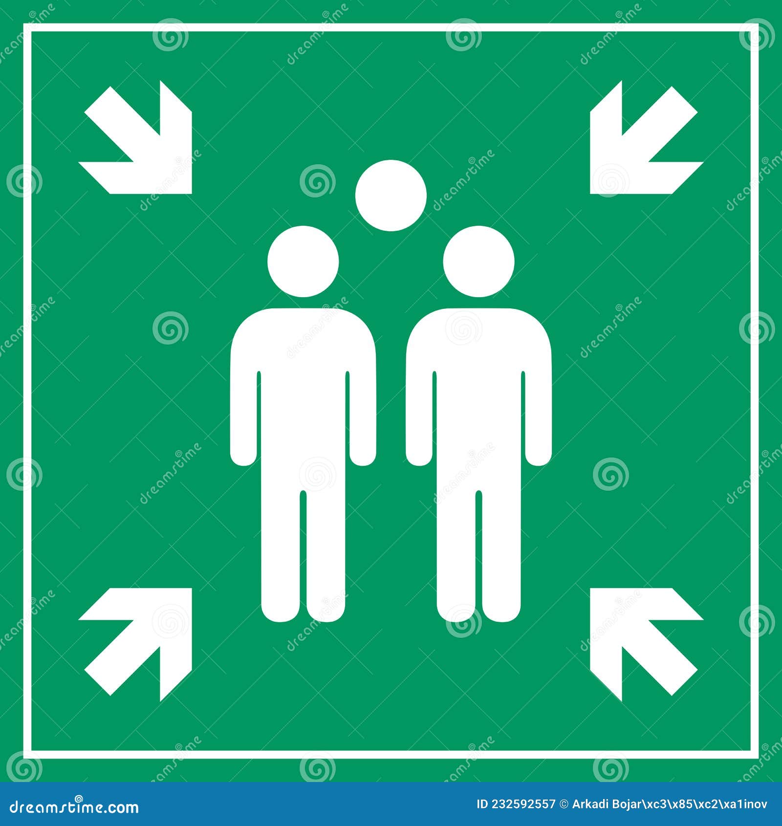 Assembly Point Sign, Fire Evacuation Meeting Place Stock Vector ...