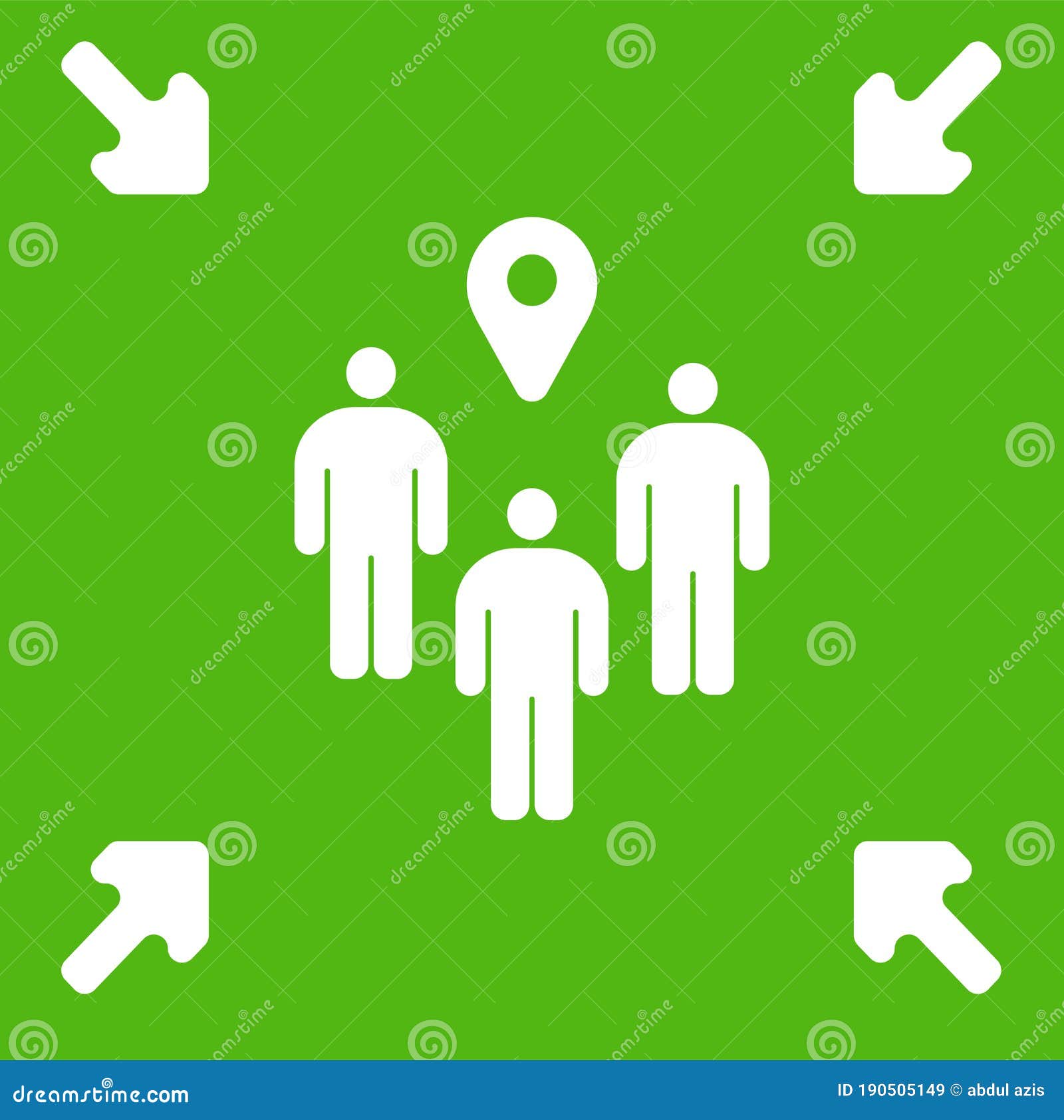 Assembly point sign stock vector. Illustration of crowd - 190505149