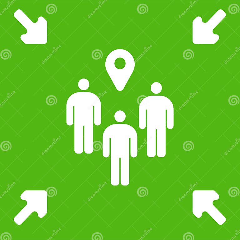 Assembly point sign stock vector. Illustration of crowd - 190505149