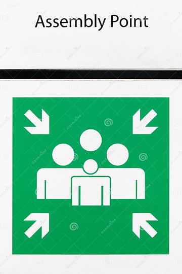 Assembly point sign stock photo. Image of evacuation - 77439810