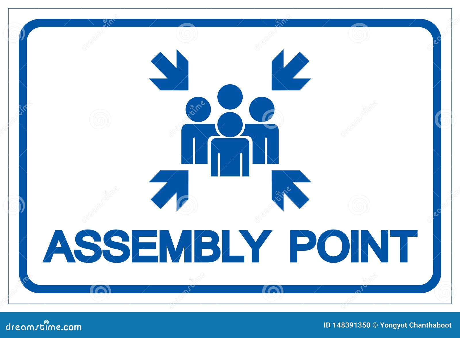 Assembly Point Symbol Sign, Vector Illustration, Isolated on White ...