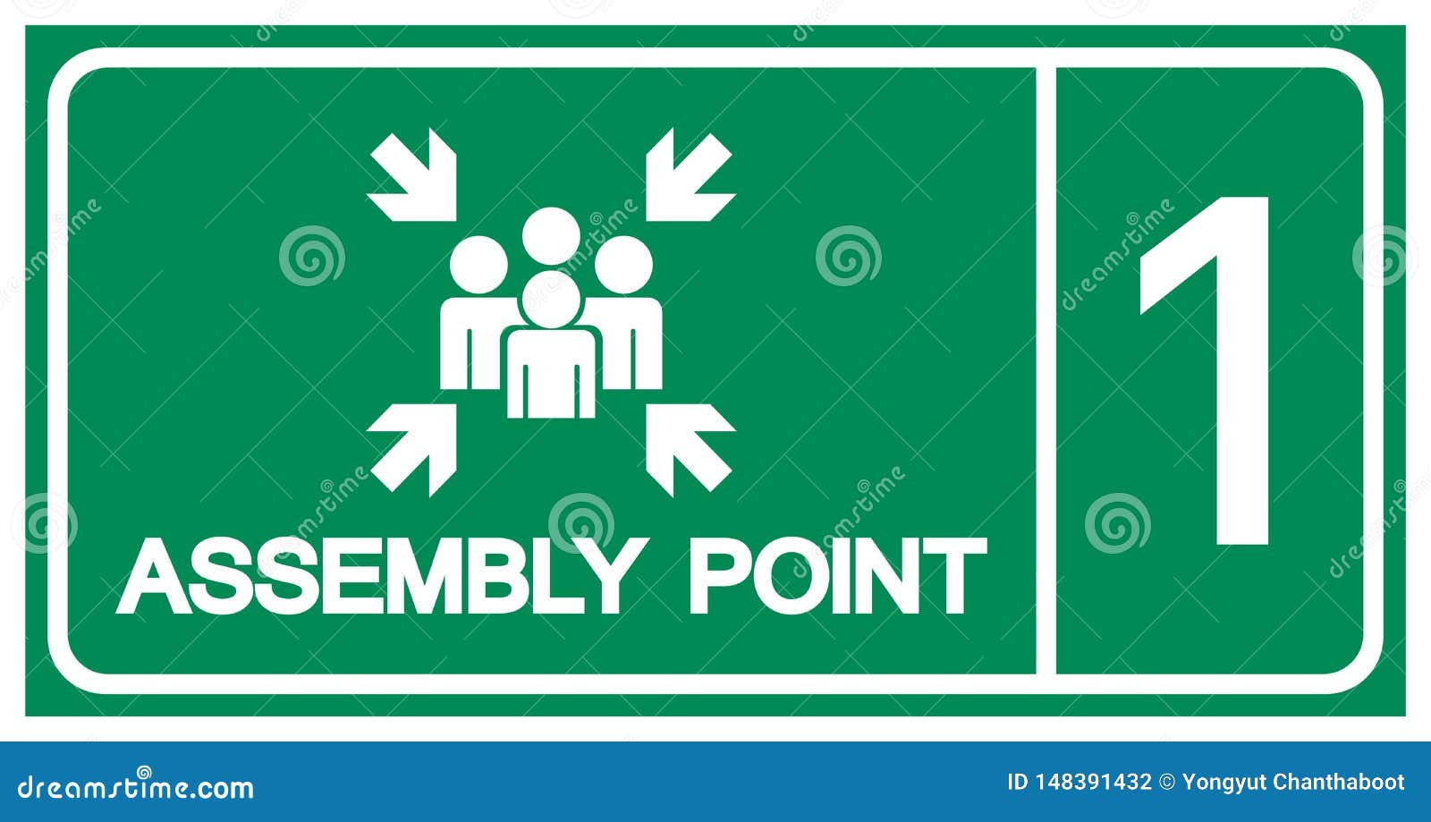 Assembly Point Symbol Sign, Vector Illustration, Isolated on White ...