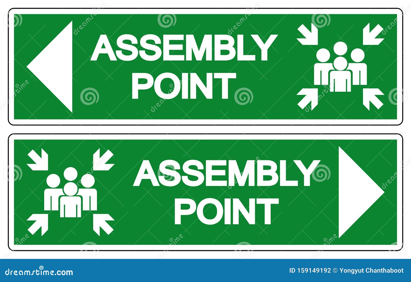 Assembly Point Symbol Sign, Vector Illustration, Isolated on White ...