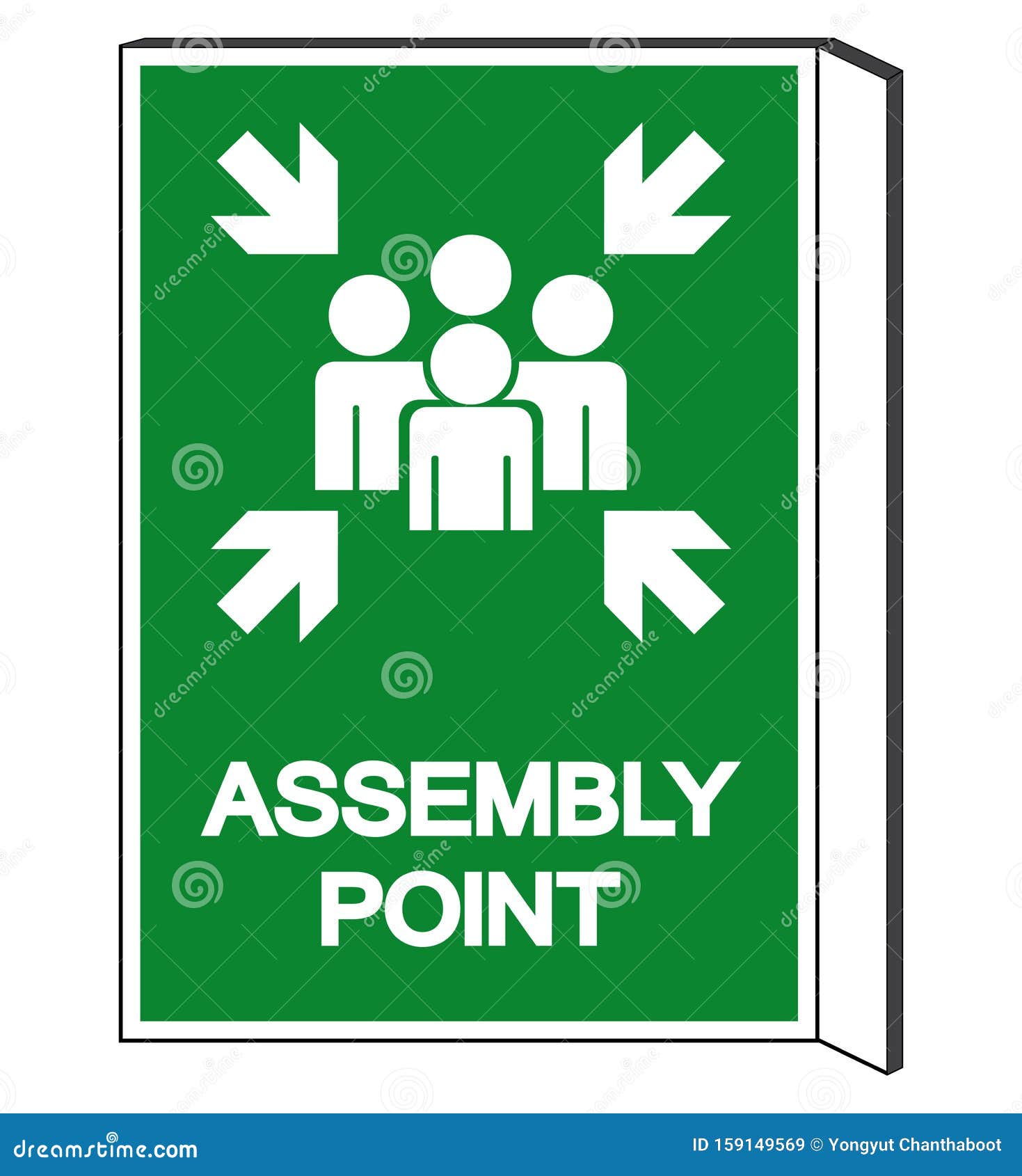 Assembly Point Symbol Sign, Vector Illustration, Isolated on White ...