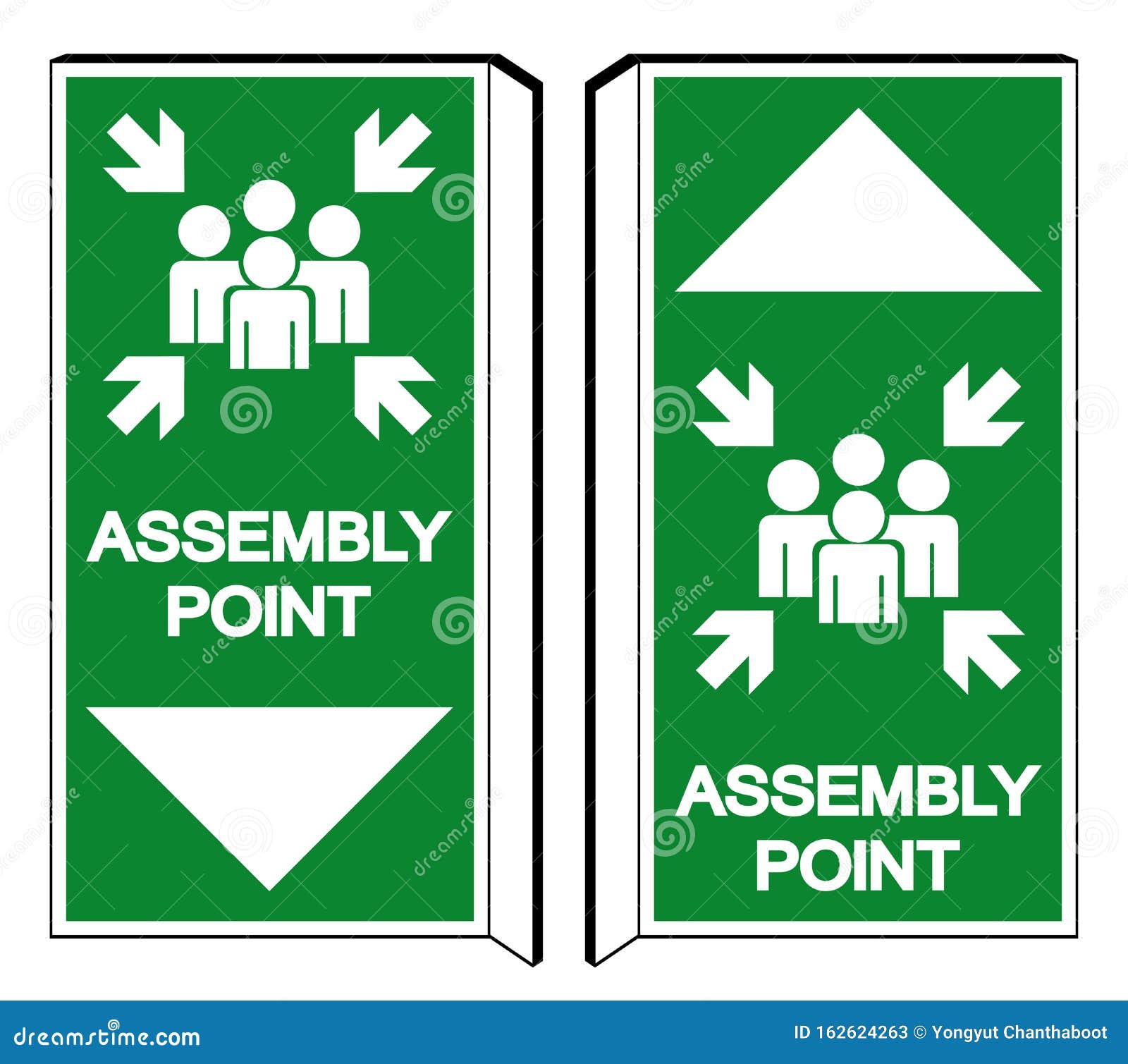 Assembly Point Symbol Sign, Vector Illustration, Isolated on White ...