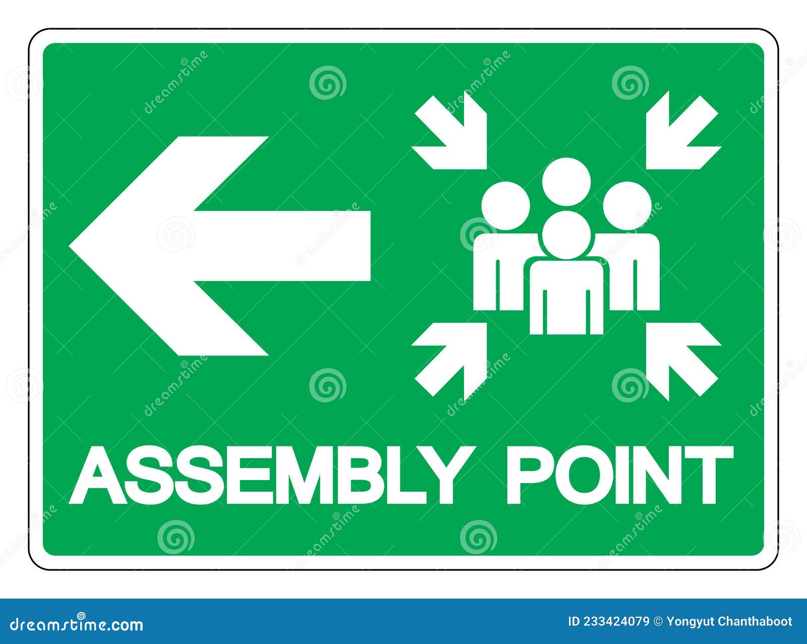 Assembly Point Symbol Sign, Vector Illustration, Isolated on White ...