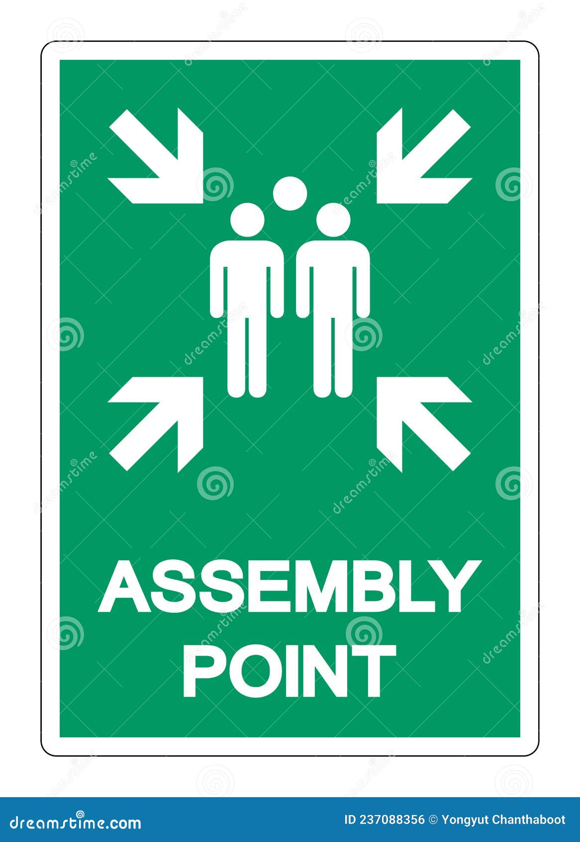 Assembly Point Symbol Sign, Vector Illustration, Isolated on White ...
