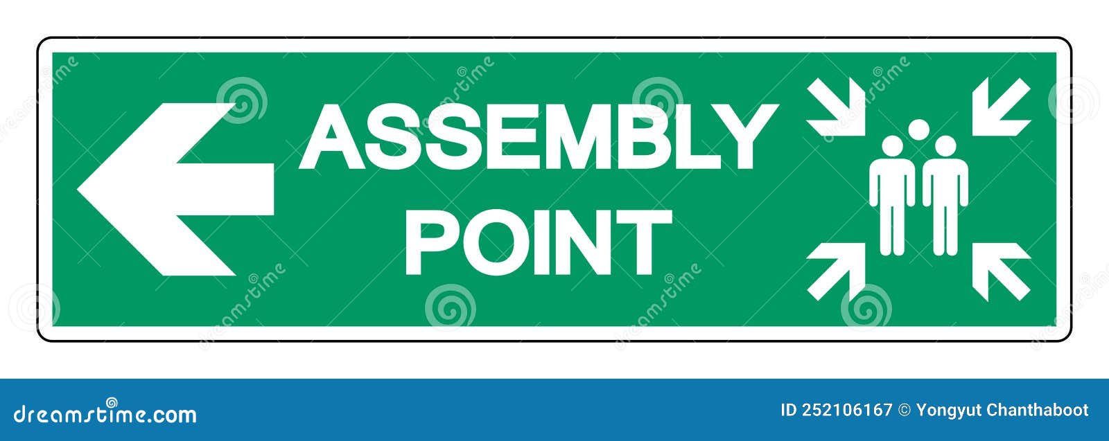 Assembly Point Symbol Sign, Vector Illustration, Isolated on White ...