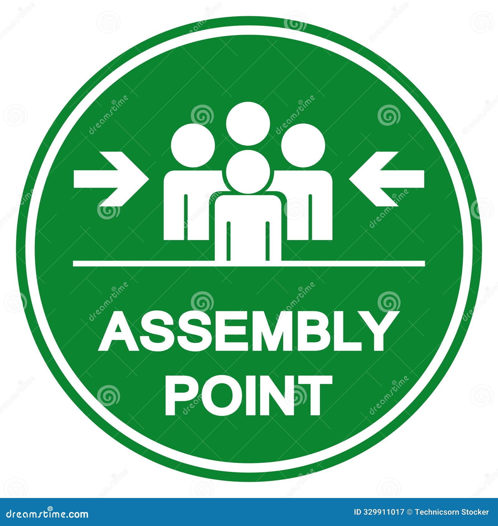 Assembly Point Symbol Sign, Vector Illustration, Isolated on White ...