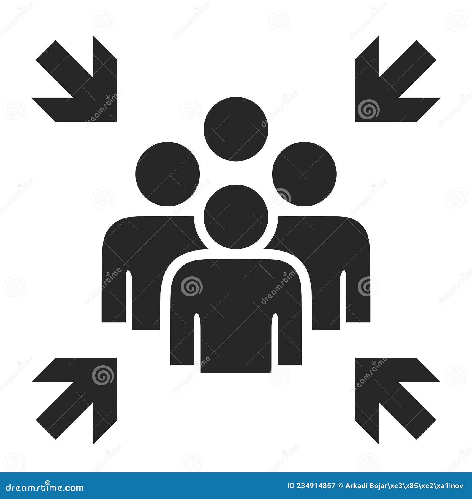 Assembly Point Vector Icon, Meeting Place Sign Stock Vector ...