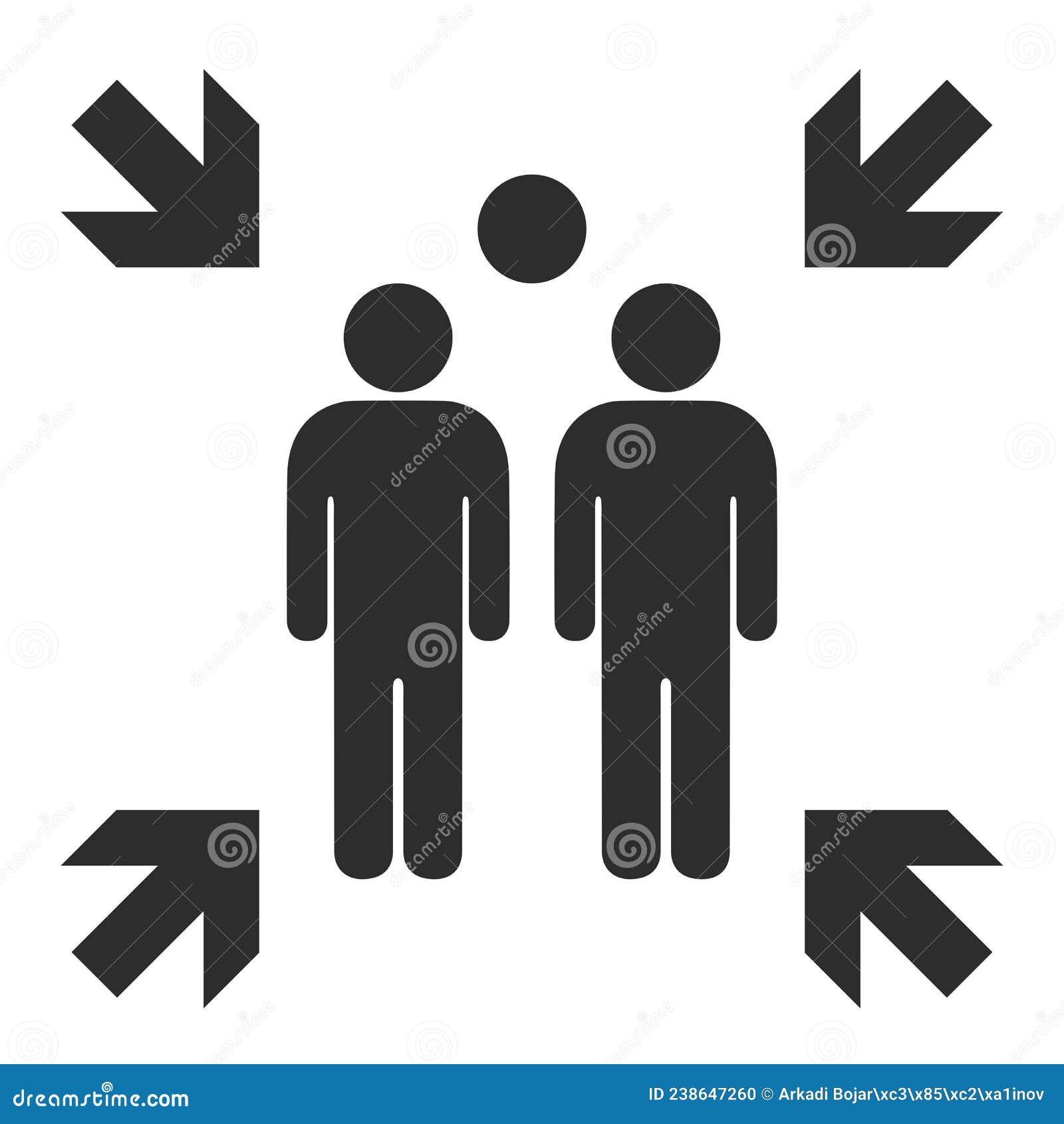 Assembly Point Vector Pictogram Stock Vector - Illustration of fire ...