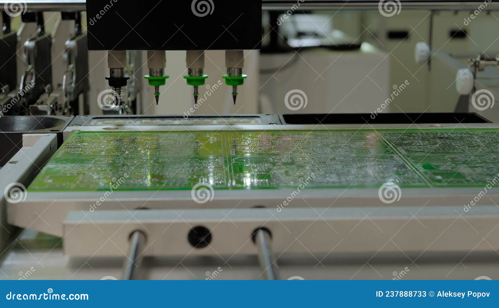 SMT Pick and Place Machine Installing SMD Electronic Components at ...