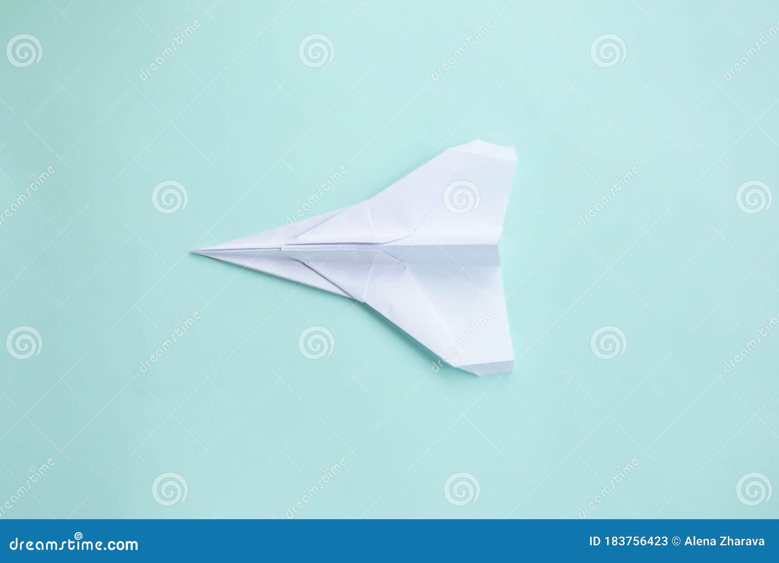 Assembly Procedure of a Paper White Airplane. Origami Stock Image ...