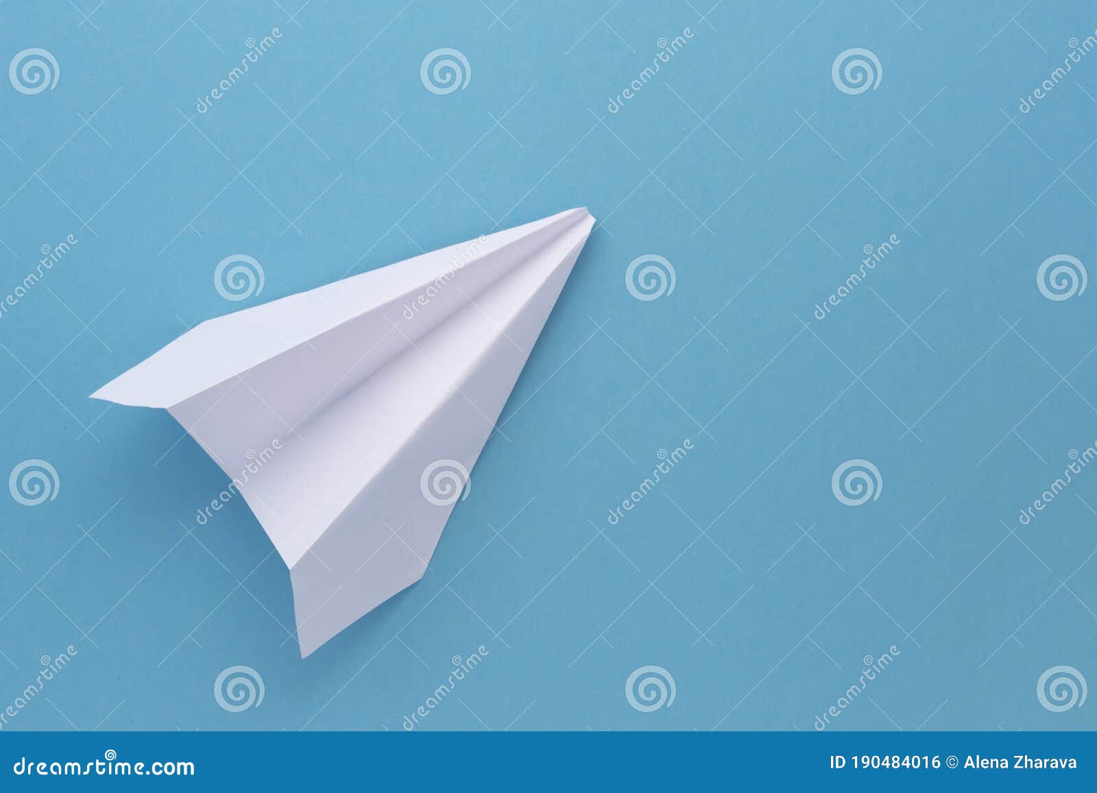 Assembly Procedure of a Paper White Airplane. Origami Stock Photo ...