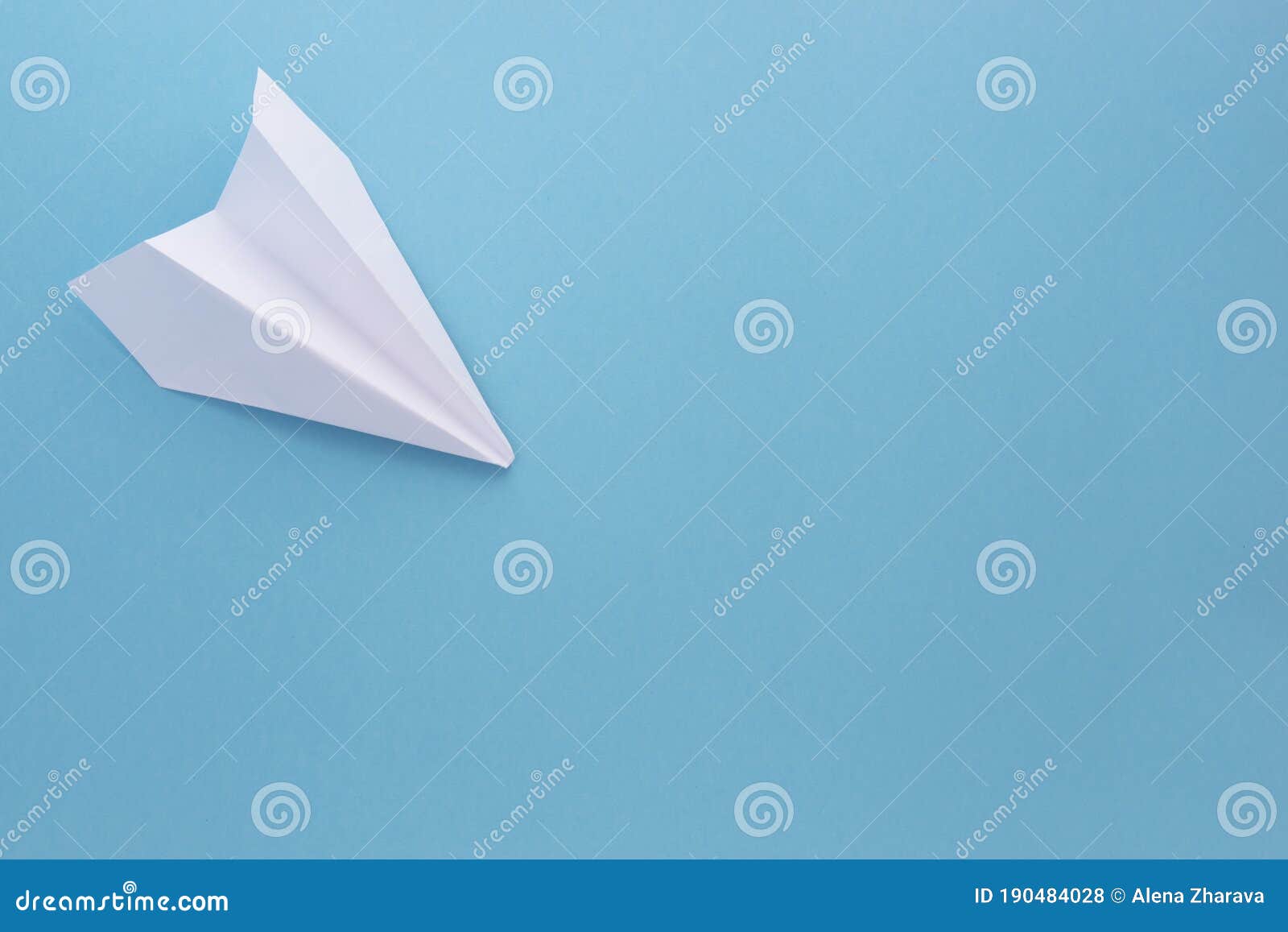 Assembly Procedure of a Paper White Airplane. Origami Stock Photo ...