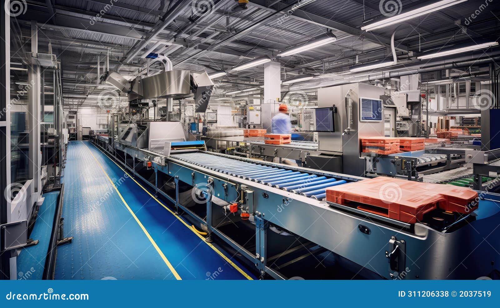 Assembly Process Electronics Factory Stock Illustration - Illustration ...