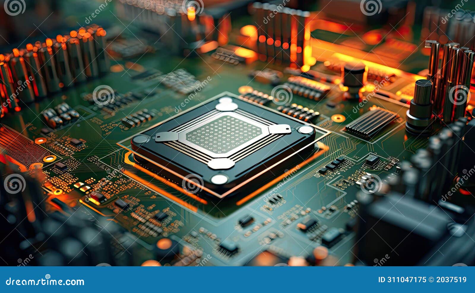 Assembly Processor Electronics Factory Stock Illustration ...