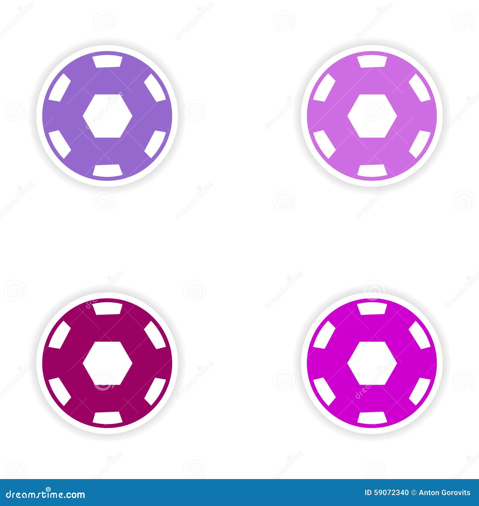 Assembly Realistic Sticker Design on Paper Ball Stock Vector ...