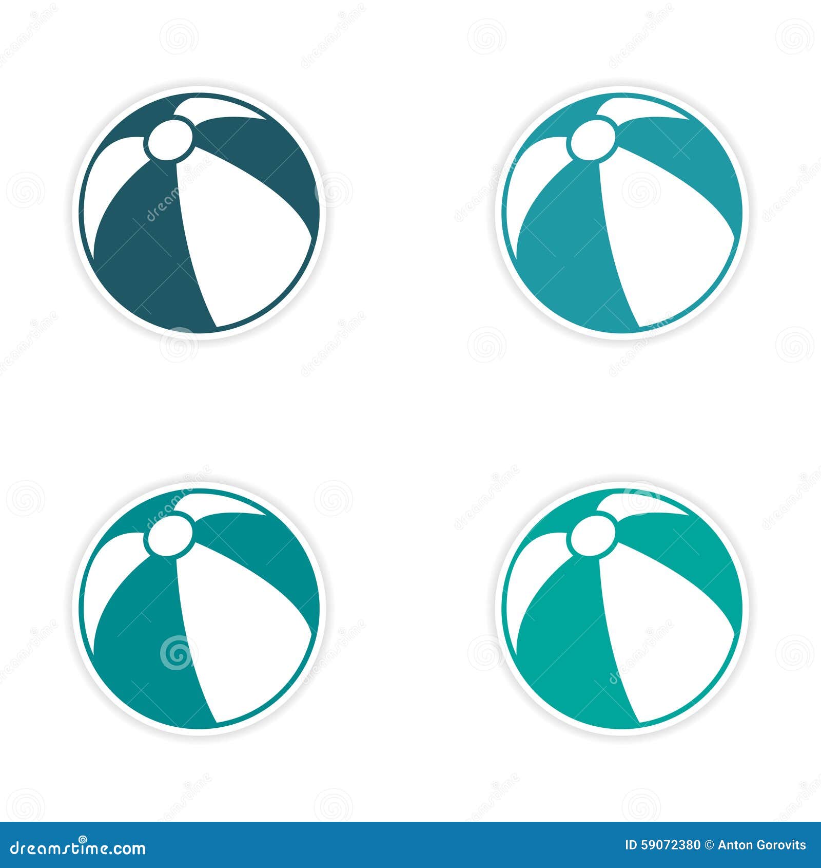 Assembly Realistic Sticker Design on Paper Beach Stock Vector ...