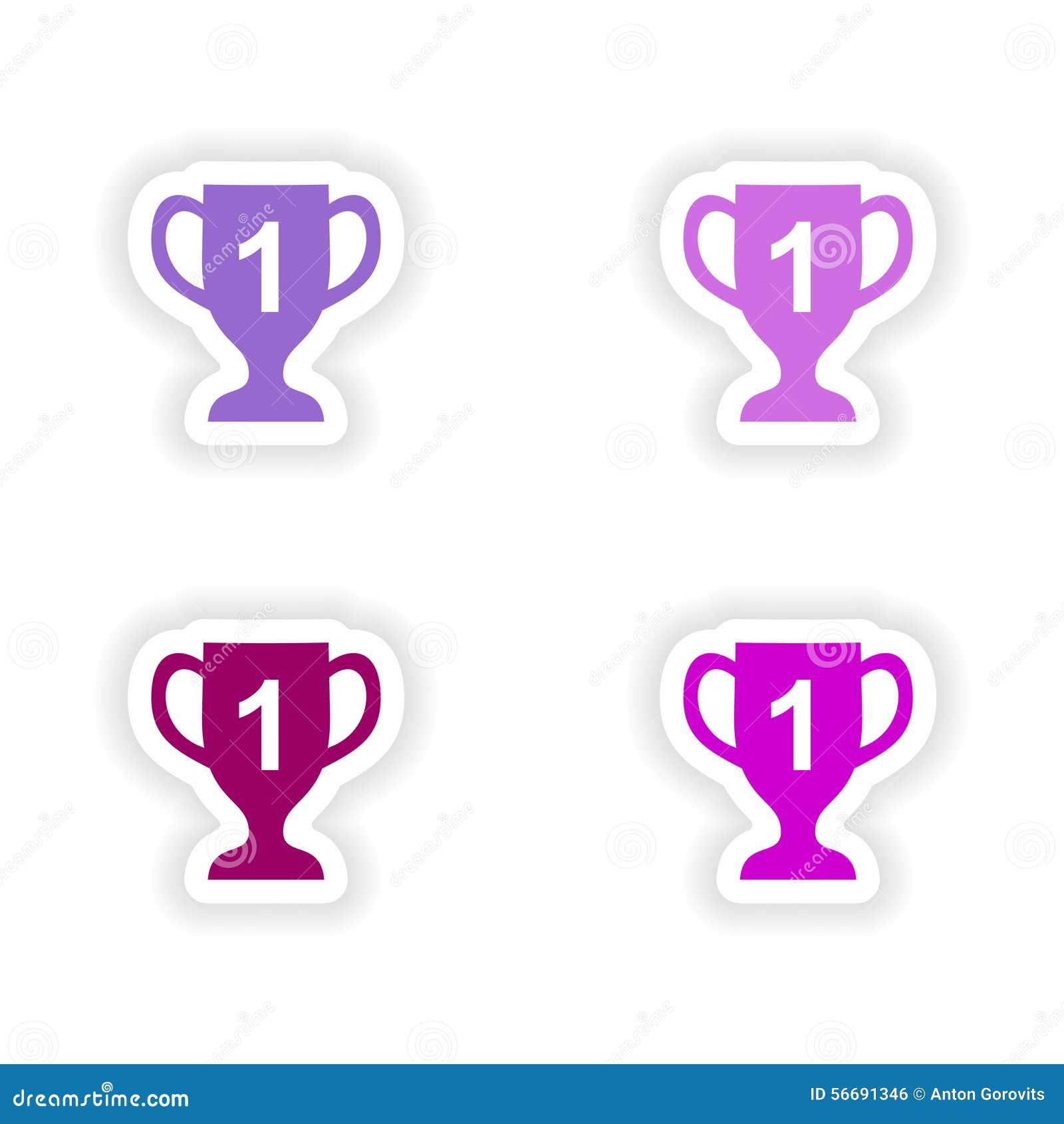 Assembly Realistic Sticker Design on Paper Cup Stock Vector ...