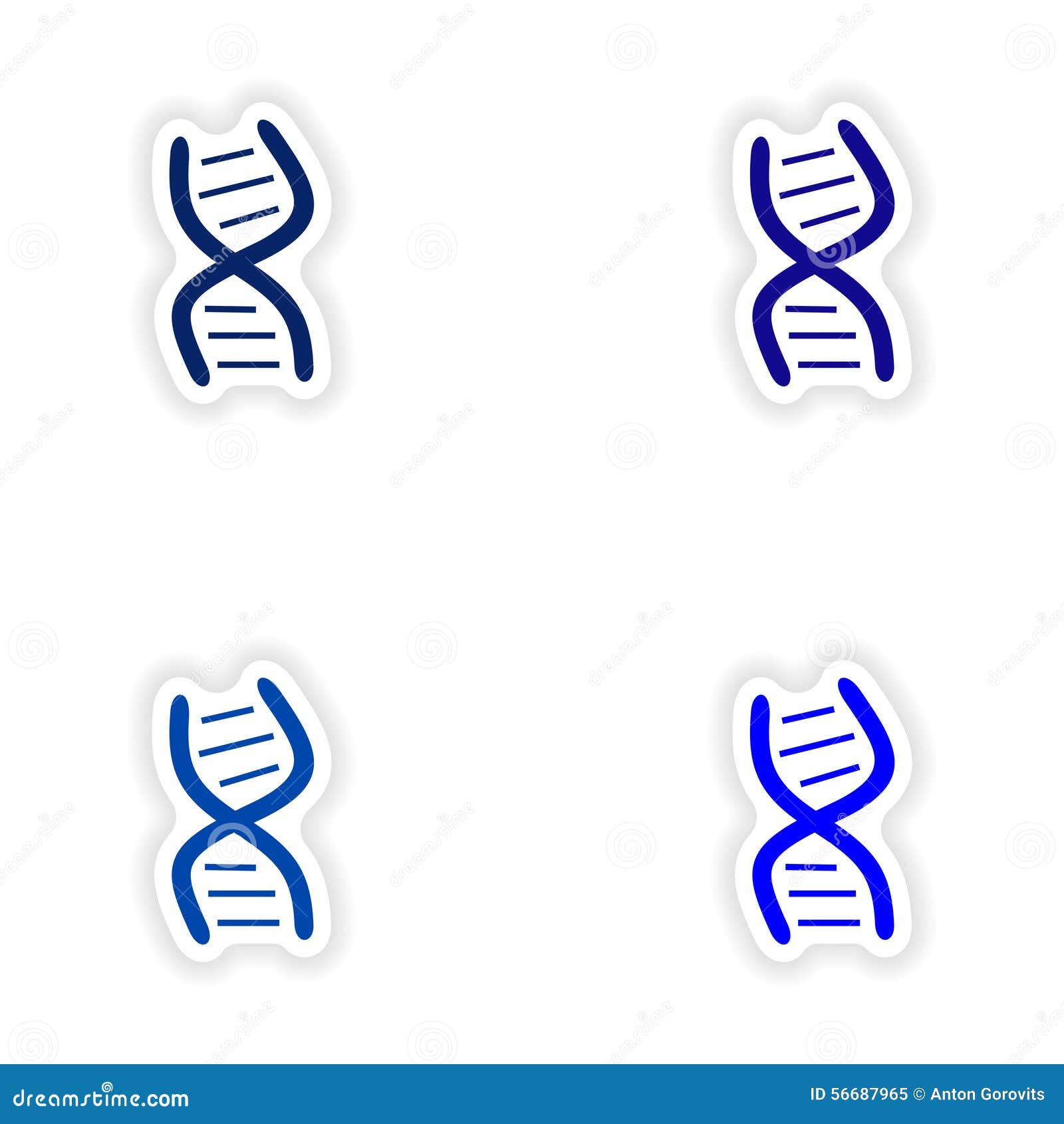 Assembly Realistic Sticker Design on Paper DNA Stock Vector ...