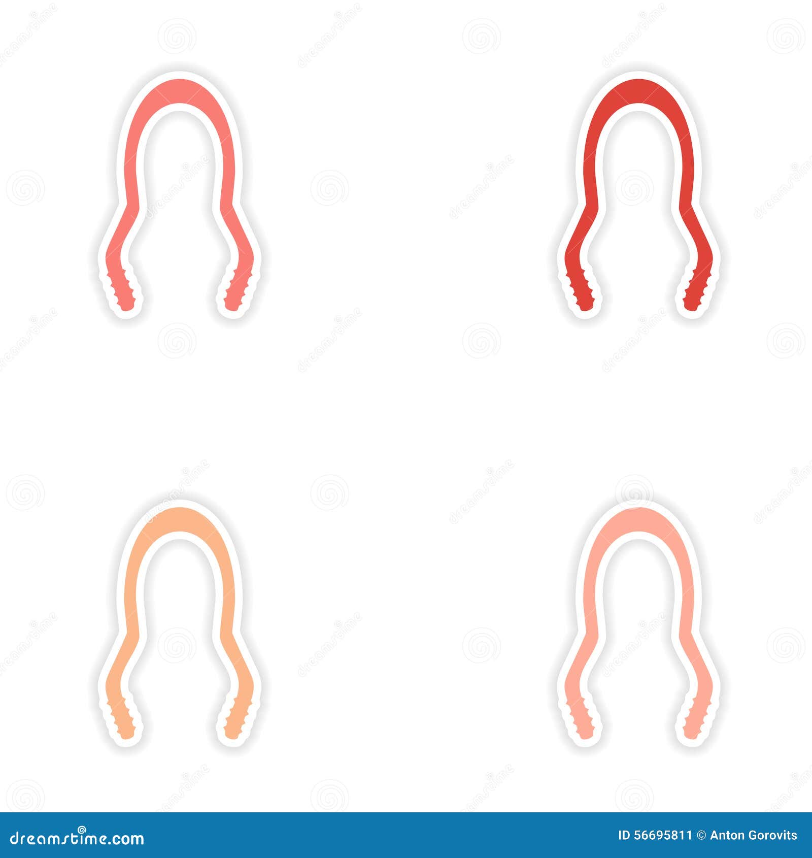 Assembly Realistic Sticker Design on Paper Hookah Stock Vector ...