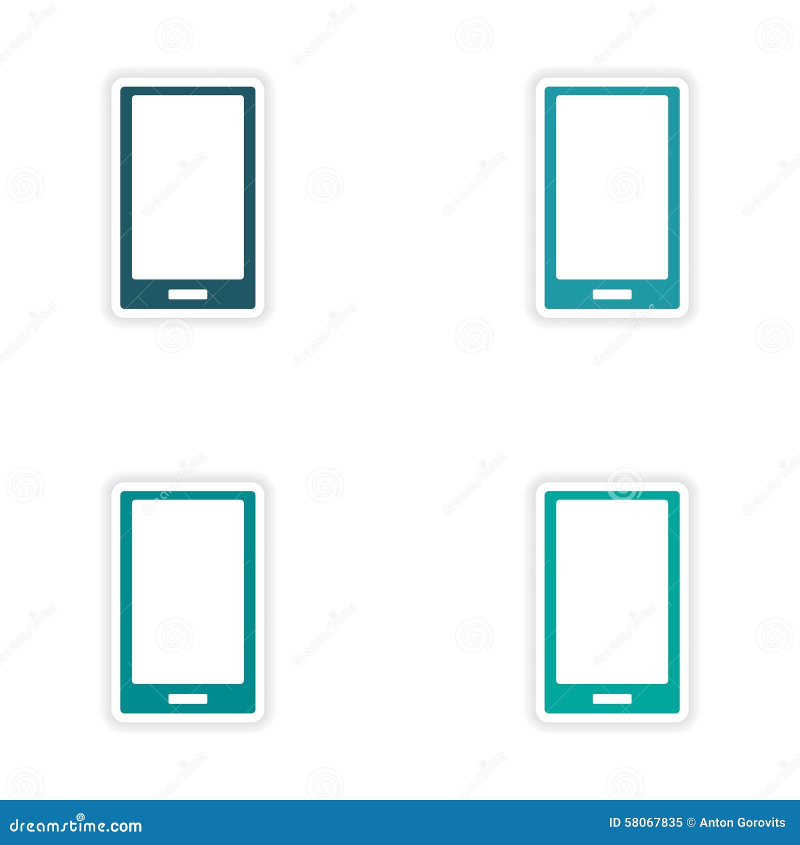 Assembly Realistic Sticker Design on Paper Mobile Stock Vector ...