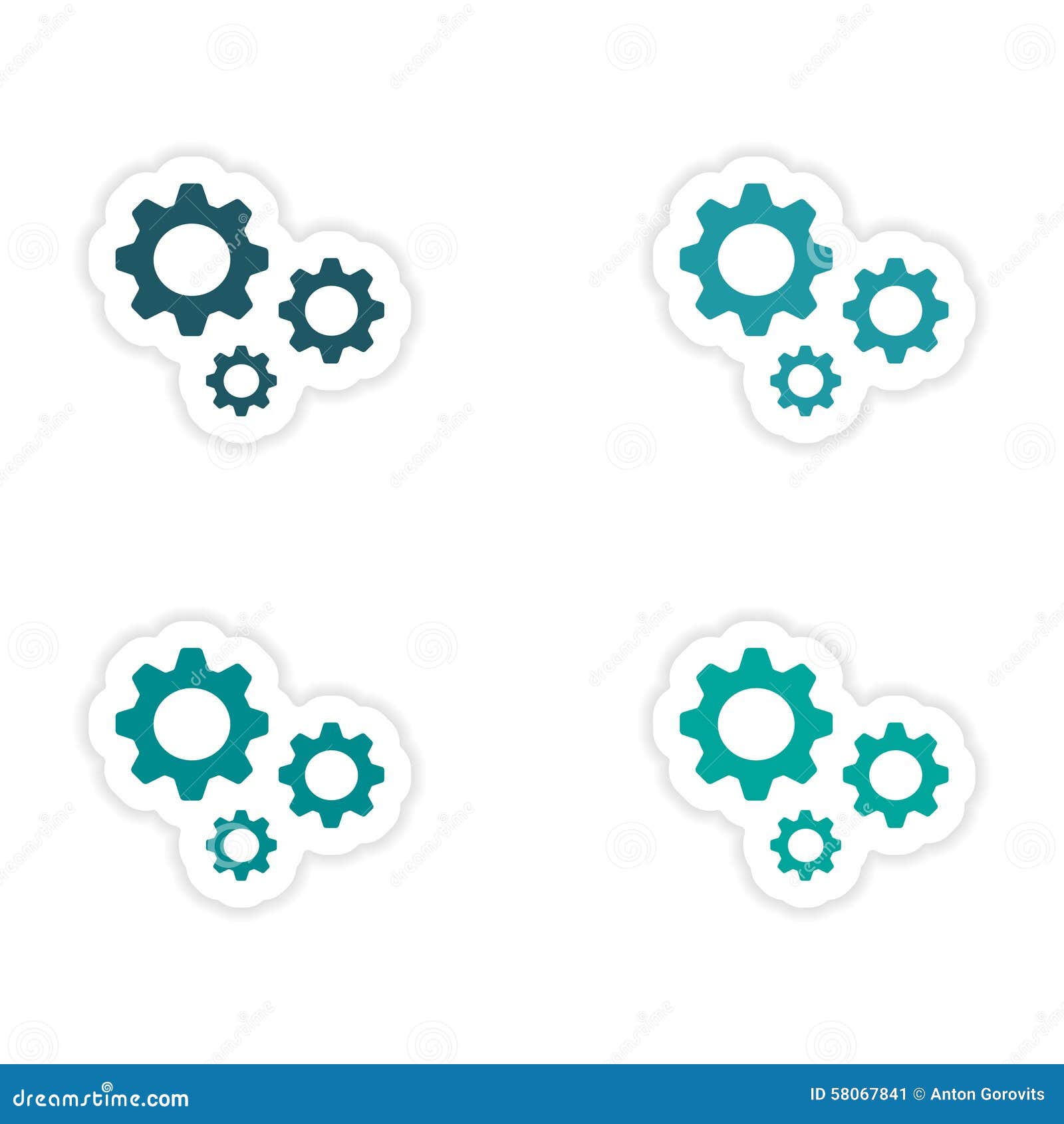 Paper Cut Out Settings Folder Icon Royalty-Free Stock Image ...