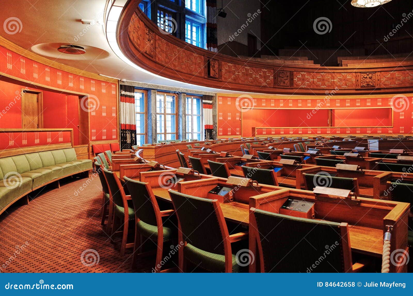 Assembly Room, Oslo City Hall, NORWAY Editorial Stock Photo - Image of ...