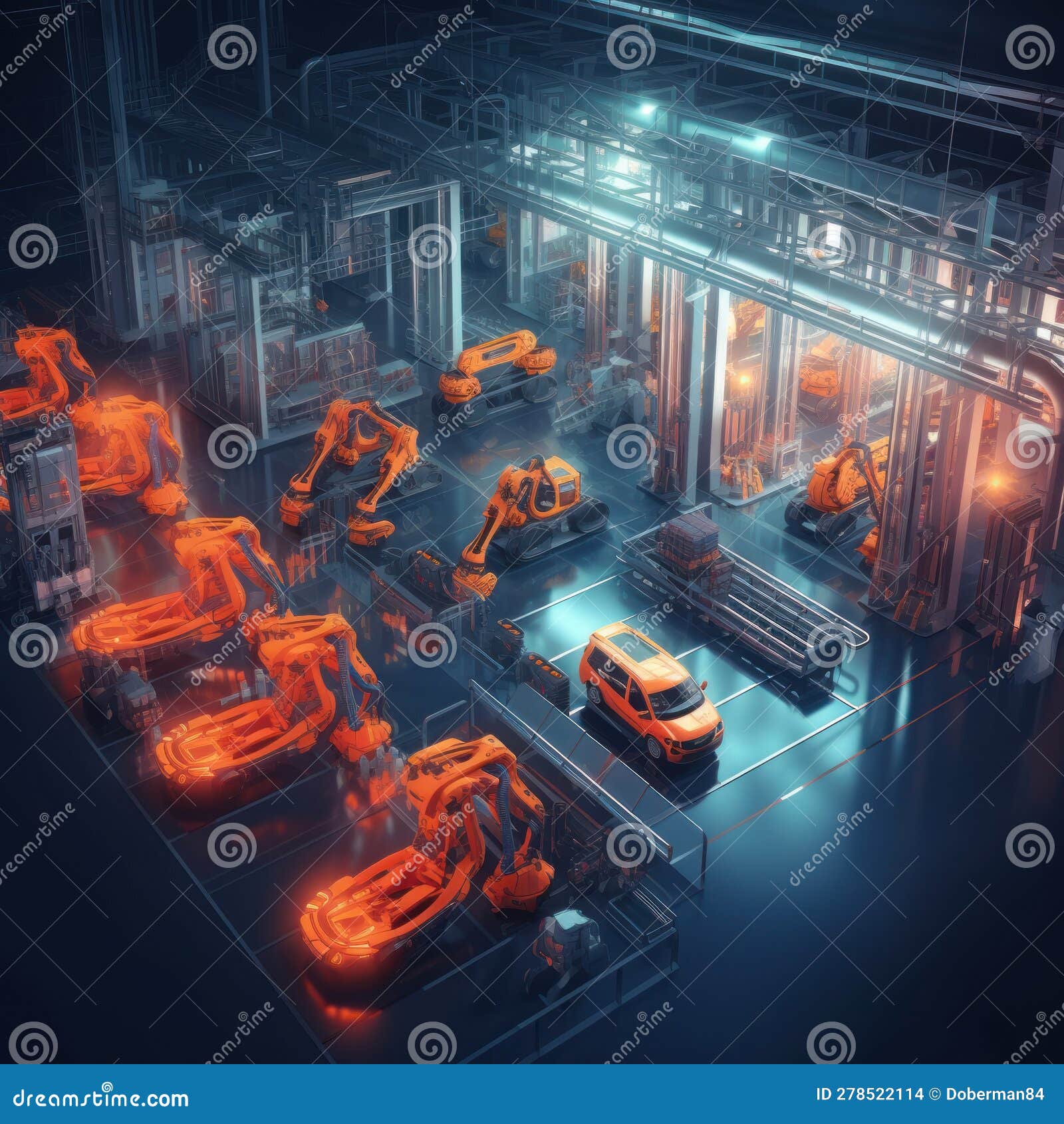 Assembly Shop of a Modern Industrial Enterprise, Full Automation and ...