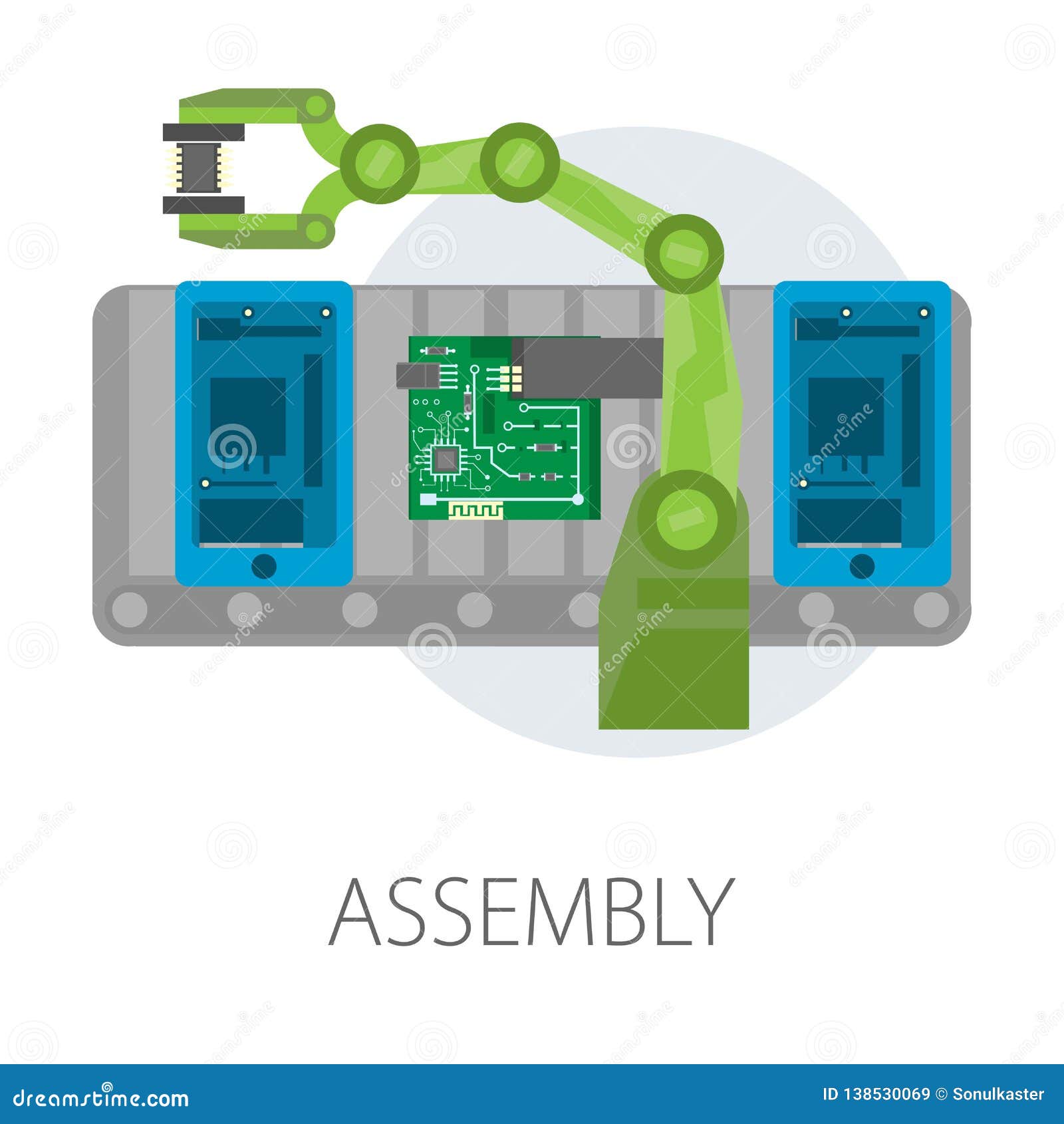 Assembly Smartphone Internal Structure Microscheme Modern Technology ...