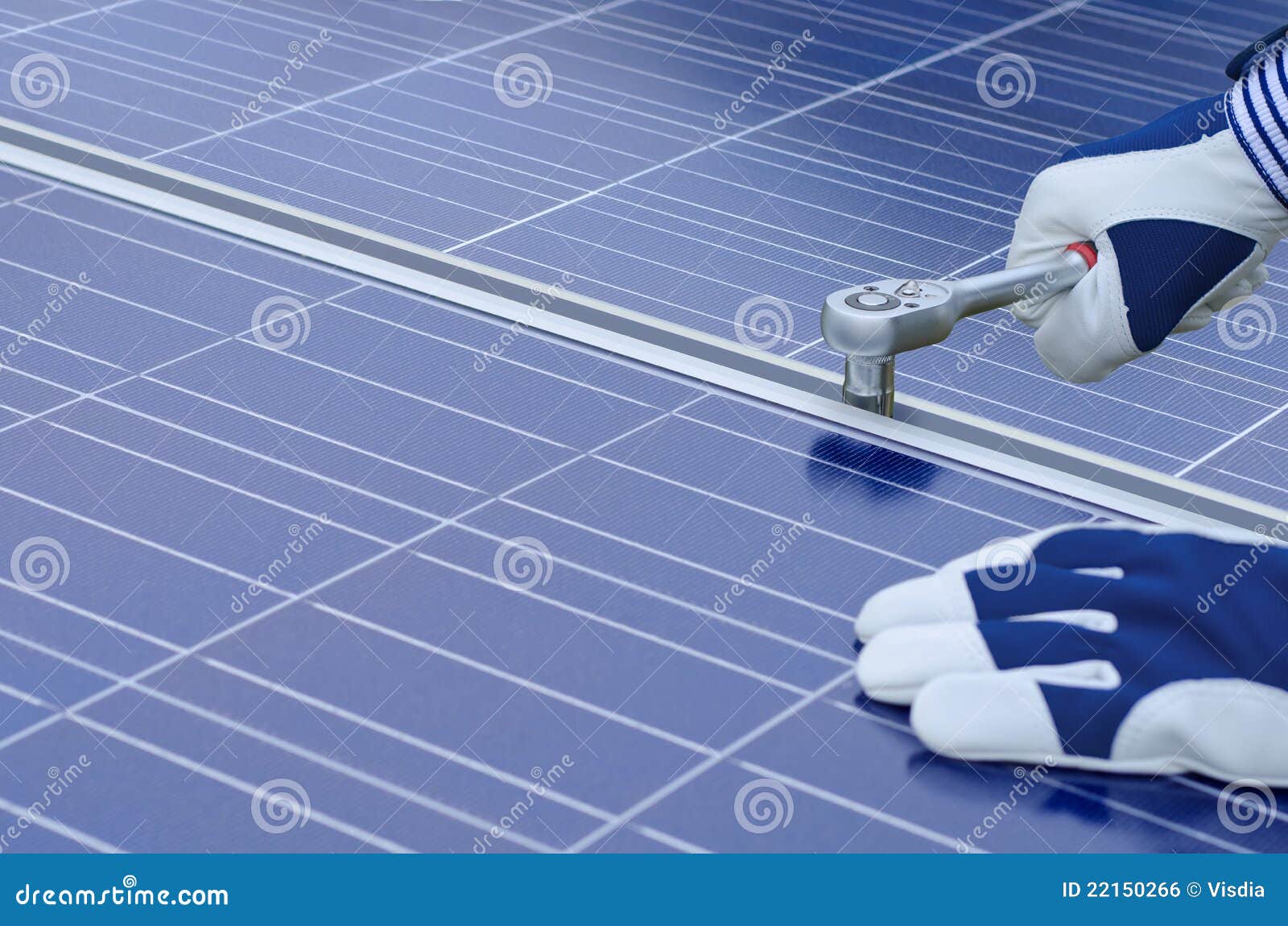 Assembly of solar panels stock photo. Image of purchase - 22150266