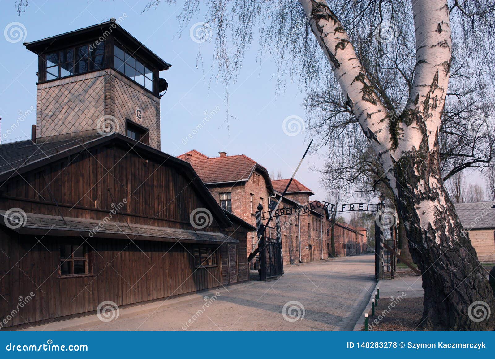 The Assembly Square in the Auschwitz Concentration Camp. Buildings of ...