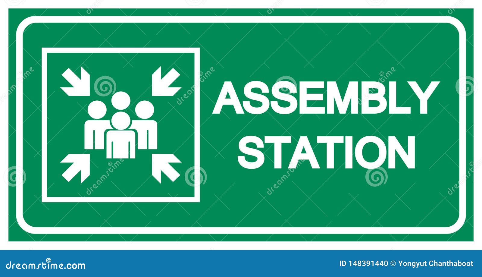 Assembly Station Symbol Sign, Vector Illustration, Isolated on White ...