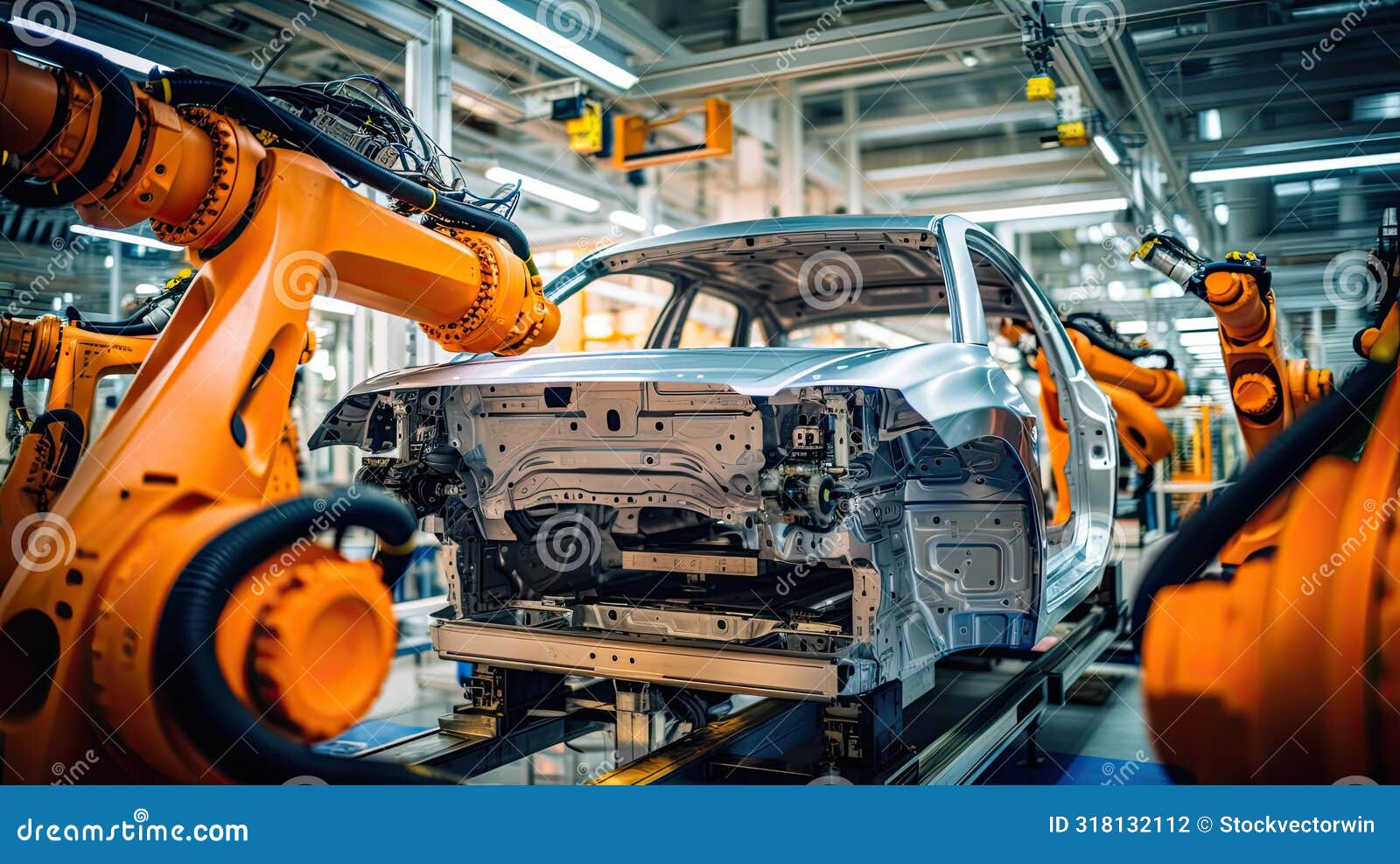 Assembly Technology Car Production Stock Illustration - Illustration of ...